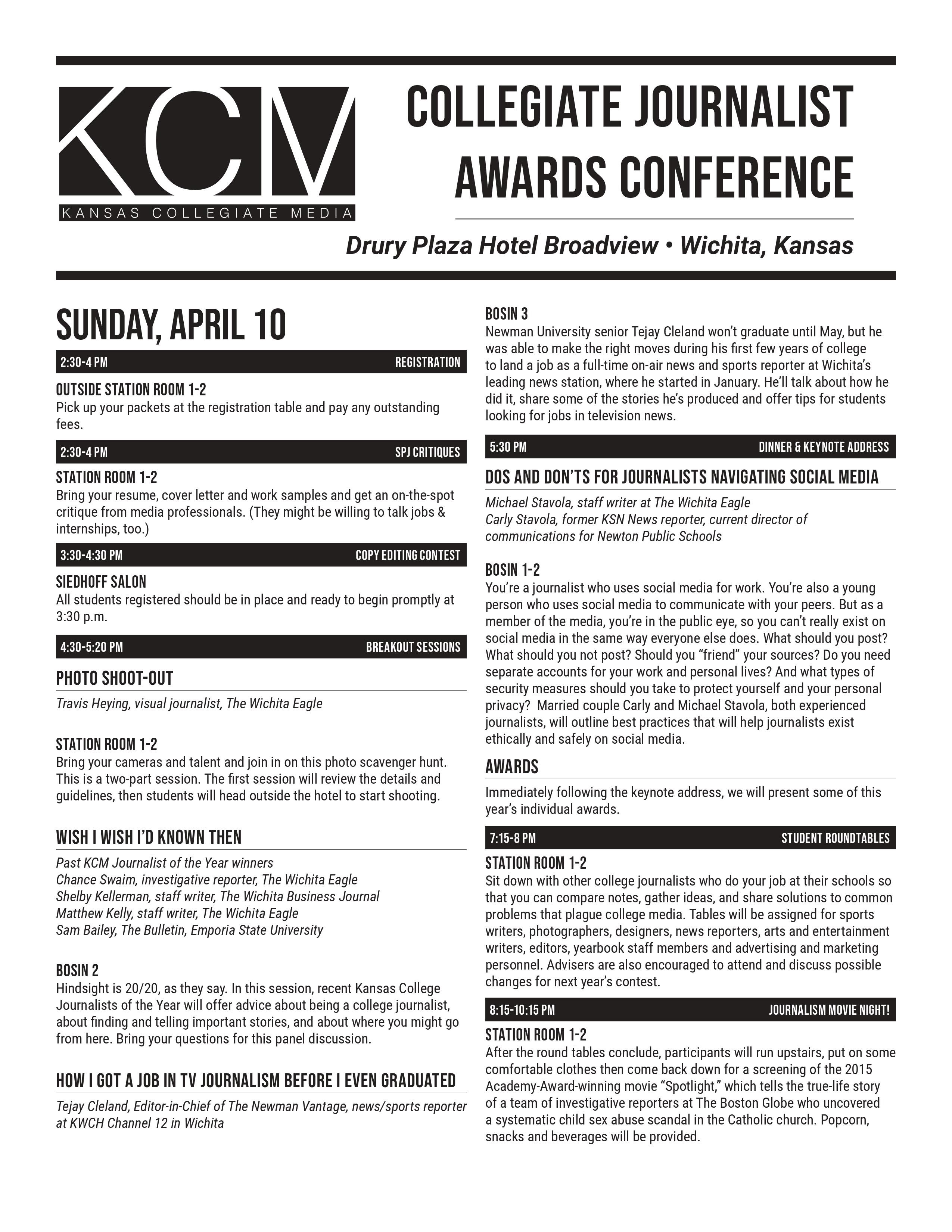2022 Spring Conference - Kansas Collegiate Media